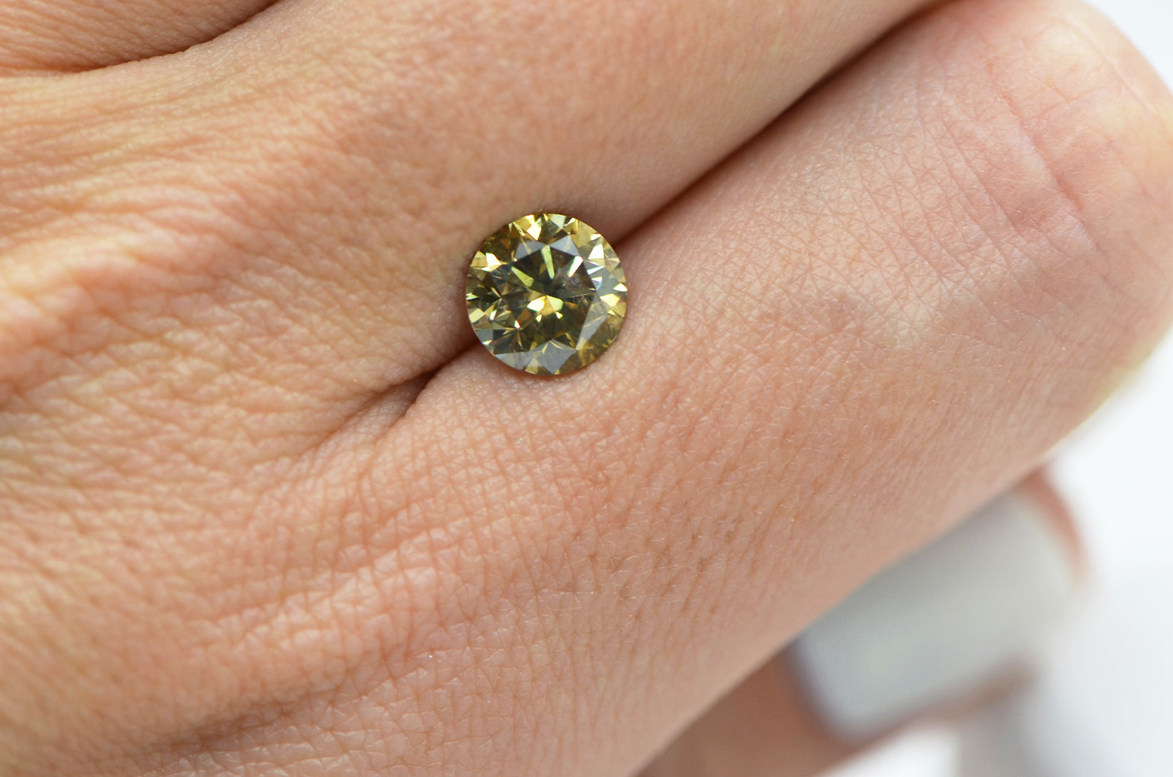 Loose Champagne Diamond Fancy Color 1.87 Carat Round Cut SI2 Certified ...