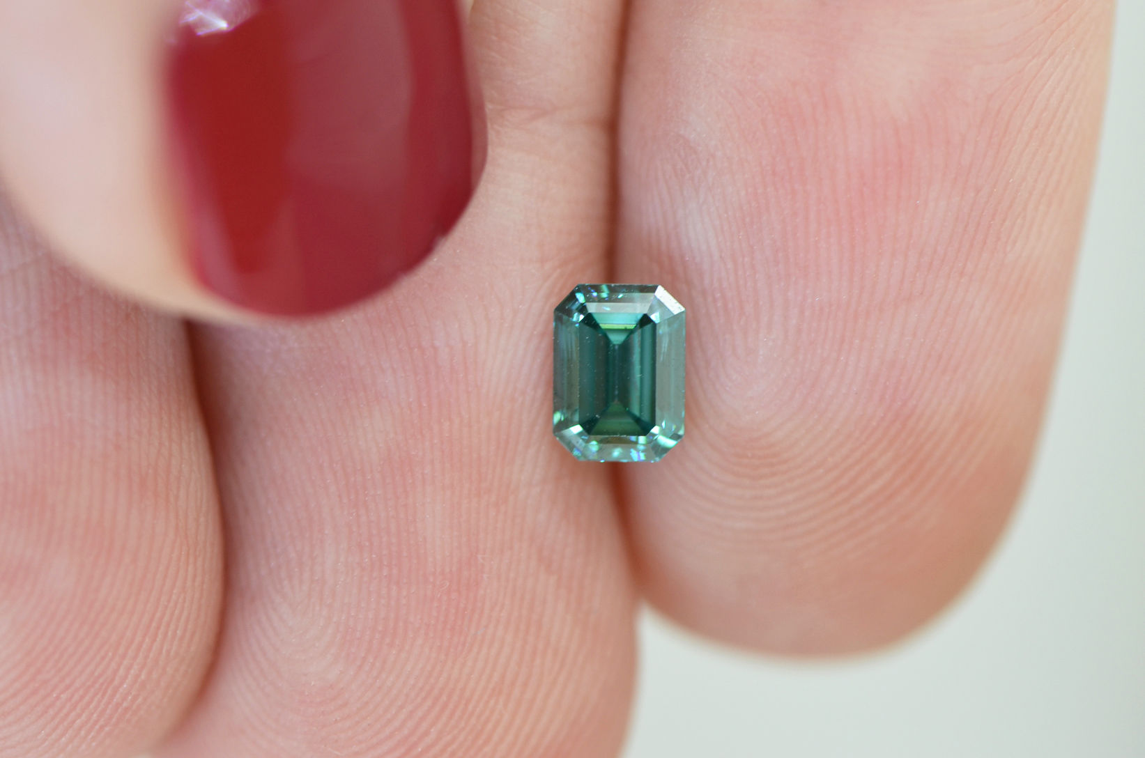 Emerald Cut Diamond Fancy Blue Color Loose VS2 0.70 Carat Enhanced 5 ...