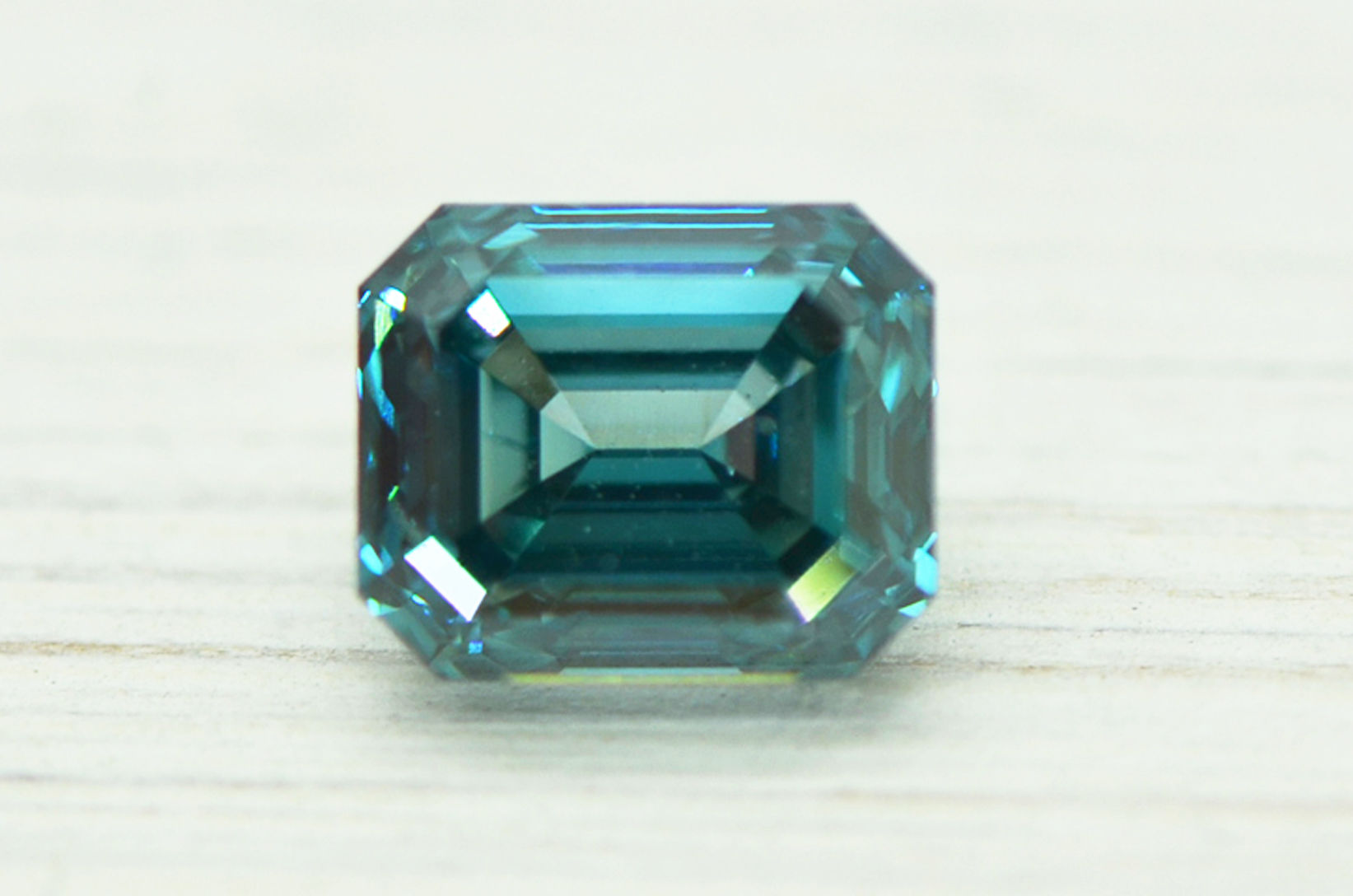 Emerald Shape Diamond Fancy Blue Color Loose 1.01 Carat VS2 Enhanced ...