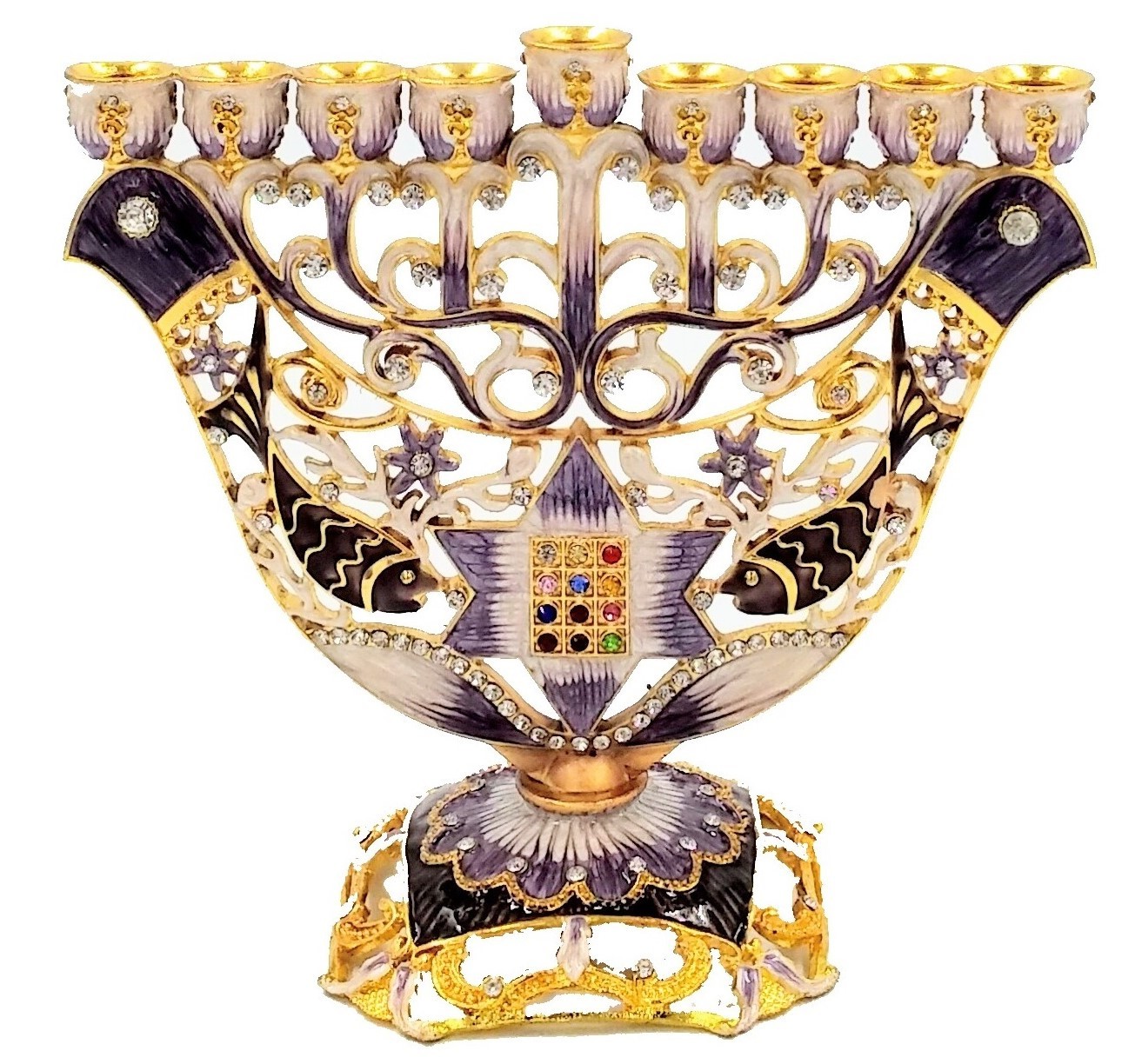 Купить Menorahs Fancy Art Purple Enamel Crystals Priestly Breastplate 9 ...