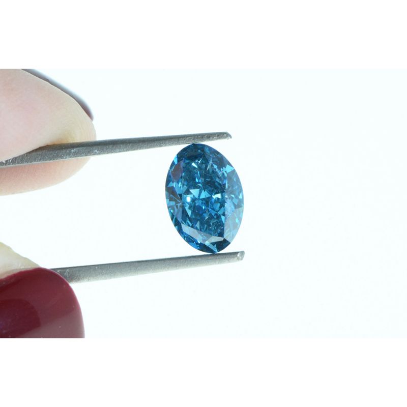 Loose Oval Shape Diamond Fancy Blue Color Real VS2 Certified Enhanced 1 ...