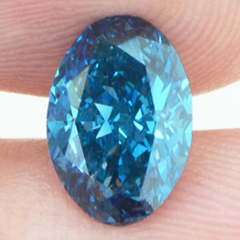 Loose Oval Shape Diamond Fancy Blue Color Real VS2 Certified Enhanced 1 ...