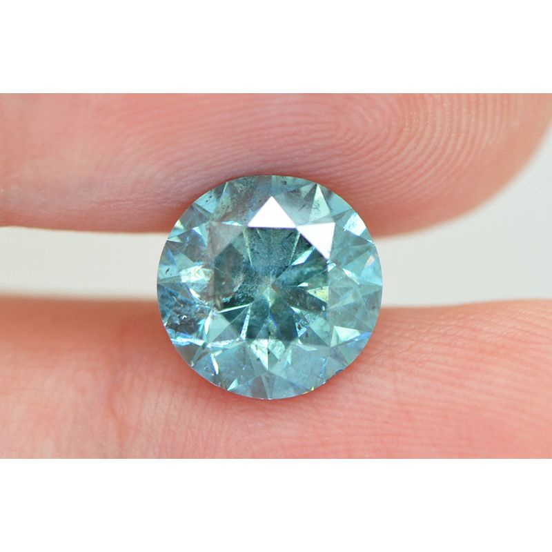 Blue Diamond Loose Round Fancy Color SI2 Natural Enhanced Polished 3.12 ...