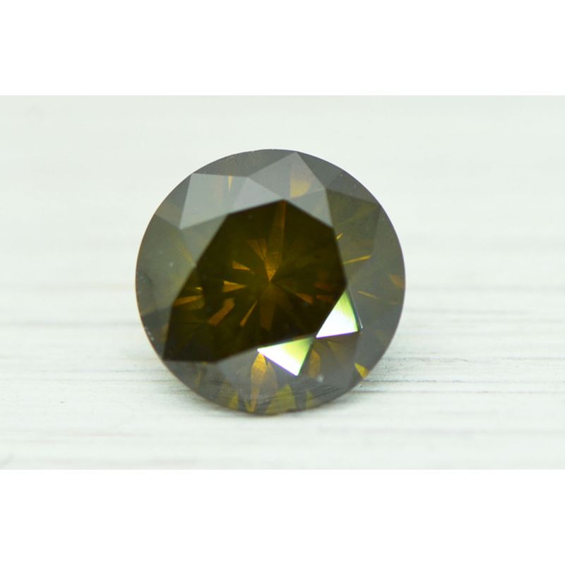 Round Shape Diamond Fancy Brown Color Loose VS2 Certified Enhanced 2.21 ...